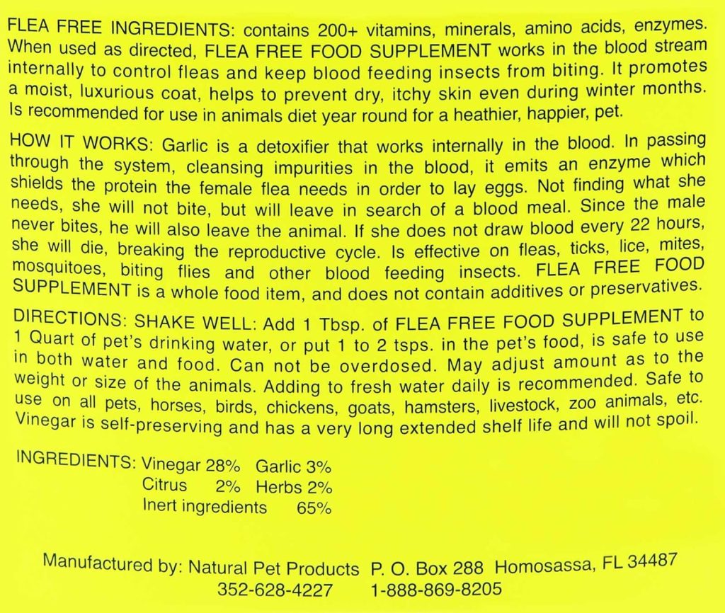 Flea Free Food Supplement Natural Pet Products - Wolf Creek Ranch